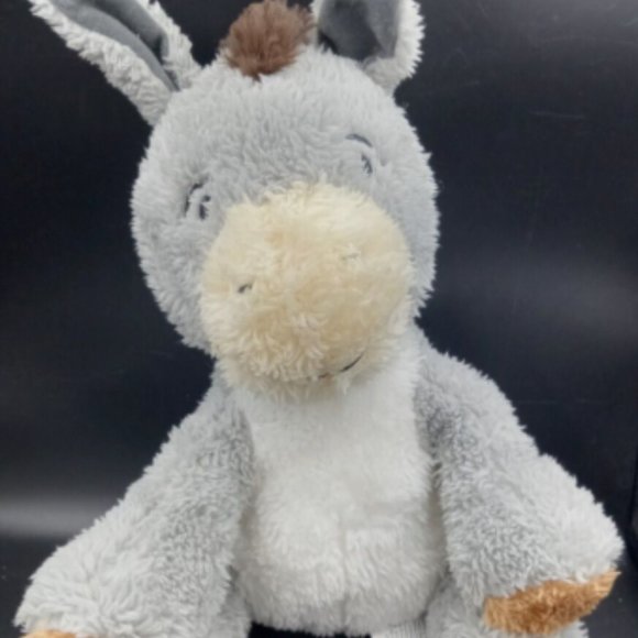 Toys | Adorable Plush Stuffed Soft Grey Brown Donkey Toy Animal Kohls ...
